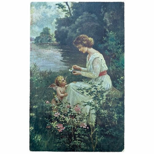Почтовая открытка "К. Кребс. Любовный оракул" 1900-1922 гг. Германия