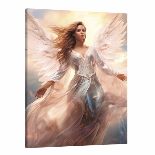 Интерьерная картина 50х70 "Ангел с серебряной галошей"