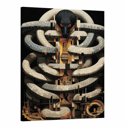 Интерьерная картина 50х70 "Змеиные иллюзии"