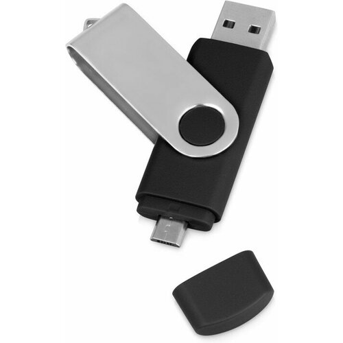 USB/micro USB-флешка 2.0 на 16 Гб Квебек OTG, черный