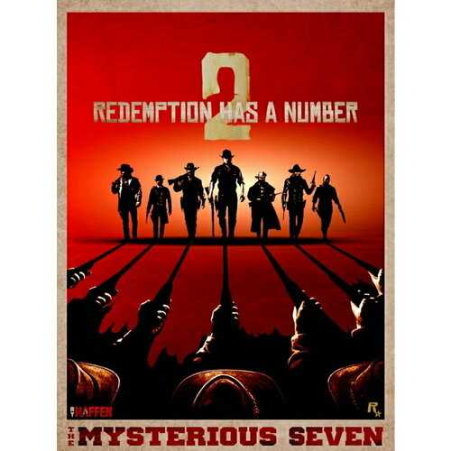 Плакат, постер на бумаге Red Dead Redemption 2/игровые/игра/компьютерные герои персонажи. Размер 30 х 42 см
