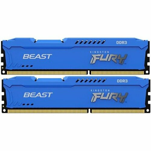 Оперативная память Kingston DDR3 16Gb (2x8Gb) 1600MHz pc-12800 FURY Beast Blue (KF316C10BK2/16)