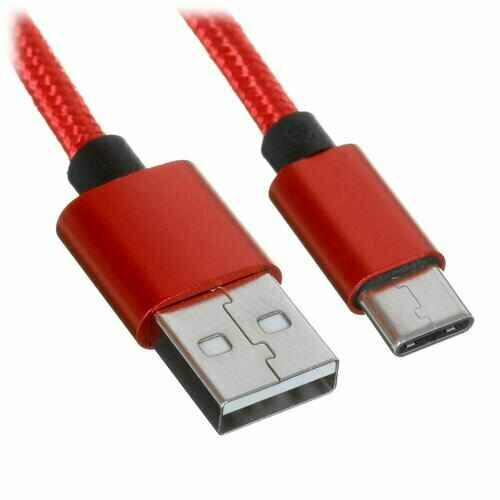 Кабель круглый DEXP USB Type-C - USB красный 1 м