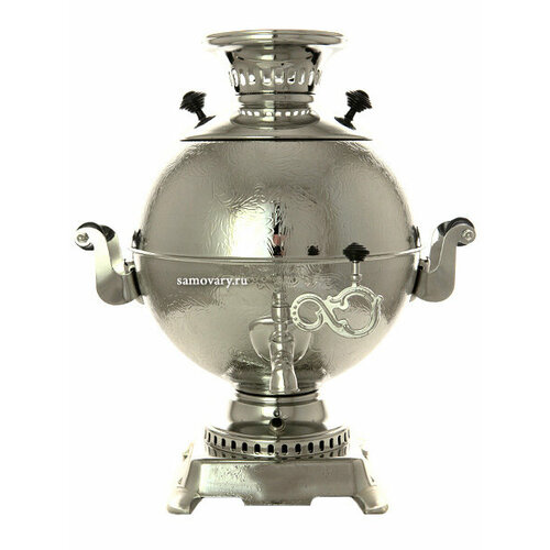 Электрический самовар 5 литров шар "Серебро" с автоматическим отключением арт. 159679к