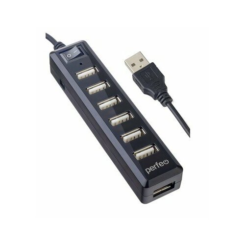 Perfeo Контроллер USB-HUB 7 Port, PF-H034 Black чёрный PF C3225