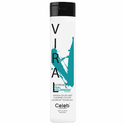 Celeb luxury Шампунь для яркости цвета ярко бирюзовый Viral Shampoo Extreme Teal 244 мл
