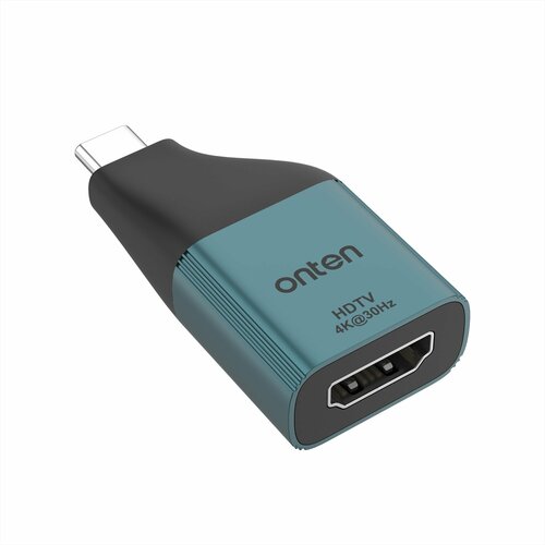 Адаптер переходник с Type-C USB на HDMI Onten UC102H черно-синий для смартфона, планшета, ноутбука
