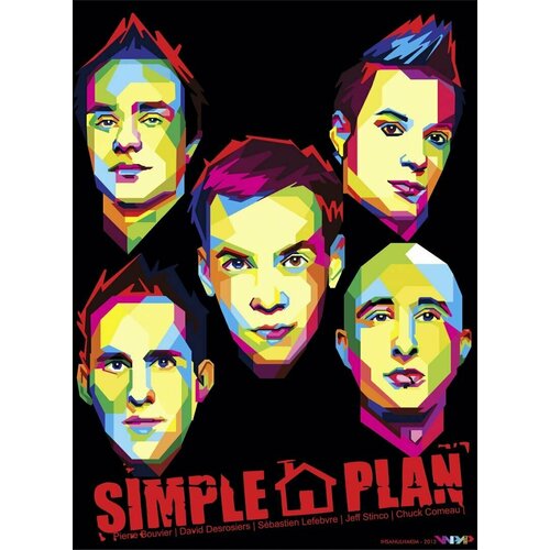 Плакат, постер на холсте Simple Plan/Симпл План. Размер 30 х 42 см