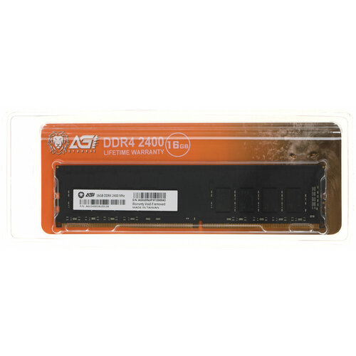AGI Память DDR4 16Gb 2400MHz AGi AGI240016UD138 UD138 RTL PC4-25600 DIMM 288-pin Ret