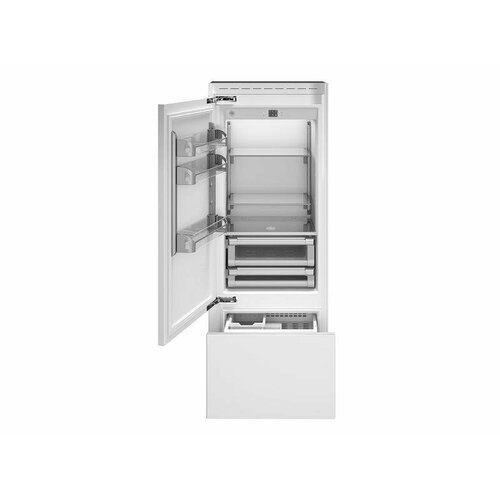 REF755BBLPTT Встраиваемый холодильник/морозильник Total No Frost Bertazzoni, под навеску мебельных панелей, петли слева, шириной 75см Белый