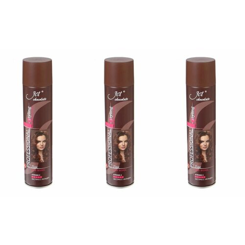 Сибиар джет лак для волос Strong chocolate maxi 300мл - 3 штуки