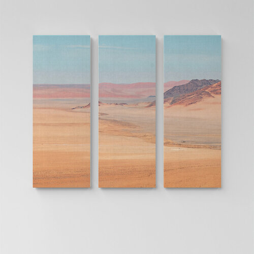 Модульная картина для интерьера "Пустыня" / Набор картин на холсте / Картина на стену / Триптих / размер 1000x700 мм, Печатник
