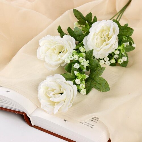 Poetry in flowers Цветы искусственные "Роза Амория" 7х62 см, белый