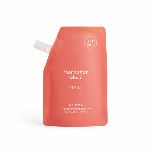 HAAN Рефилл для карманного санитайзера "Освежающий Манхэттен" Pouch Hydrating Hand Sanitizer Manhattan Glace 100 мл