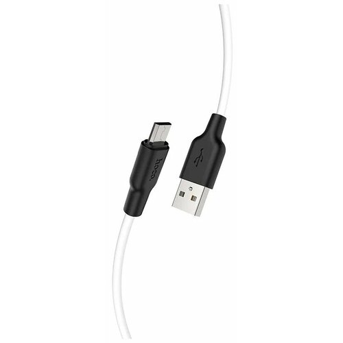 Кабель USB HOCO X21 Plus Silicone, USB - Micro USB, 2.4А, 2м, белый