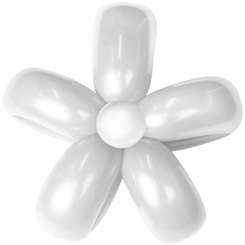 ШДМ 50 шт, белые воздушные шары для моделирования фигурок, пастель(2'/5 см)
