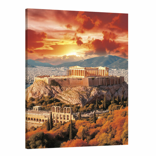 Интерьерная картина 50х70 "Греция: земля вечной красоты"