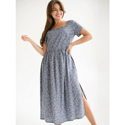 Платье Текстильный Край, размер 62, голубой