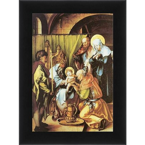 Плакат, постер на бумаге Die sieben Schmerzen Maria, Mitteltafel (Beschneidung Christi). Альбрехт Дюрер. Размер 21 на 30 см