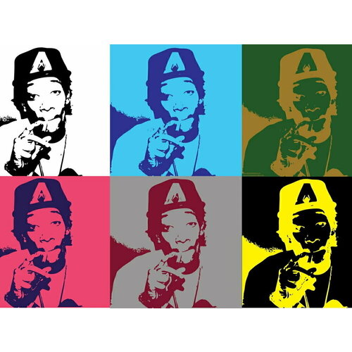 Плакат, постер на бумаге Colors/Wiz Khalifa/искусство/арт/абстракция/творчество. Размер 42 х 60 см