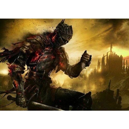 Плакат, постер на бумаге Dark Souls 3. Размер 21 х 30 см