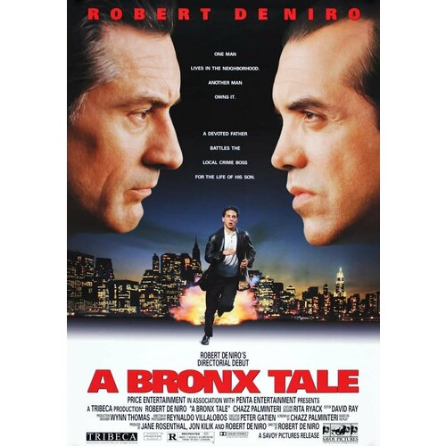 Плакат, постер на холсте Бронкская история (A Bronx Tale, 1993г). Размер 21 х 30 см