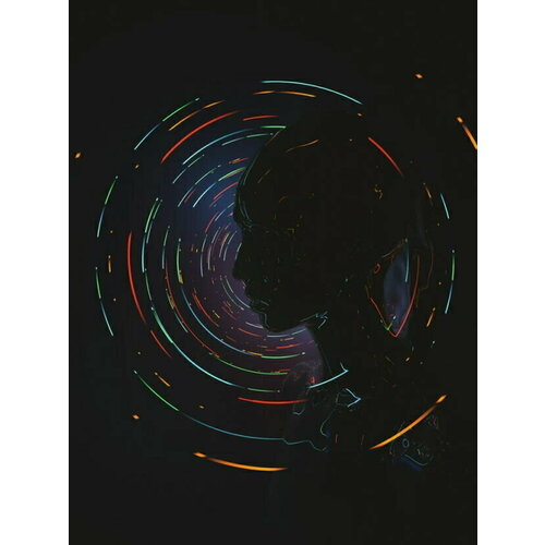 Плакат, постер на холсте Girl: Abstraction/Девушка: Абстракция/искусство/арт/абстракция/творчество. Размер 60 х 84 см
