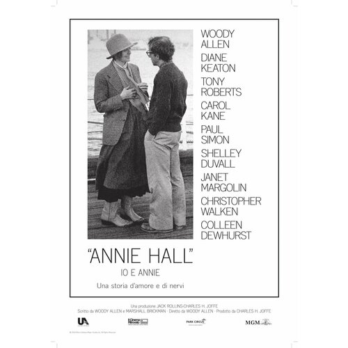 Плакат, постер на холсте Энни Холл (Annie Hall, 1977г). Размер 21 х 30 см