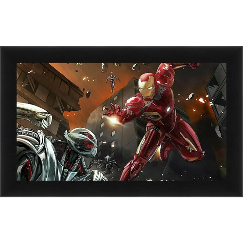Плакат, постер на холсте Железный человек. Iron Man. Размер 30 х 42 см