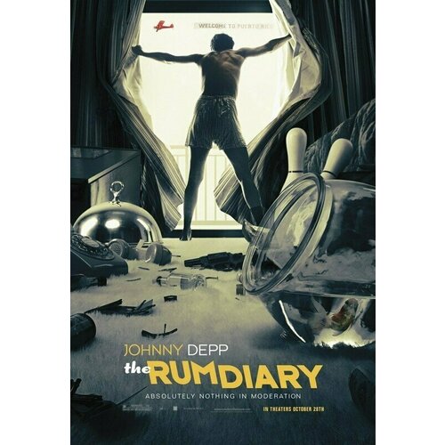 Плакат, постер на бумаге Ромовый дневник (The Rum Diary), Брюс Робинсон. Размер 30 х 42 см