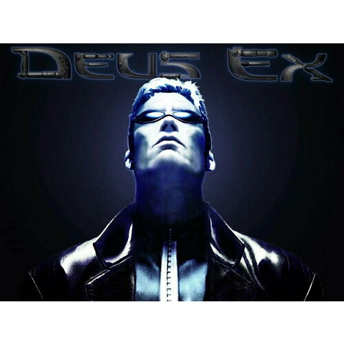 Плакат, постер на холсте Deus Ex/игровые/игра/компьютерные герои персонажи. Размер 60 на 84 см