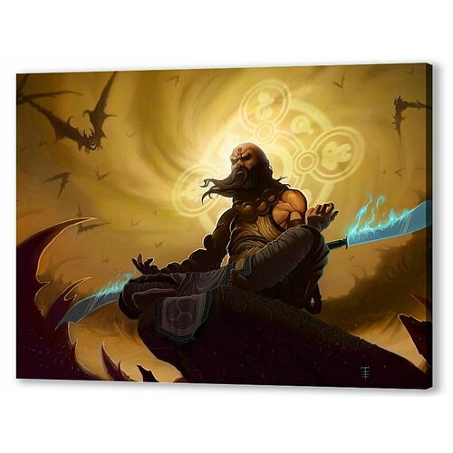 Плакат, постер на холсте Diablo III. Размер 30 х 42 см