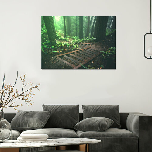 Картина/Картина на холсте для интерьера/Картина на стену/Картина для кухни/ - Порожки в лесу 20х30