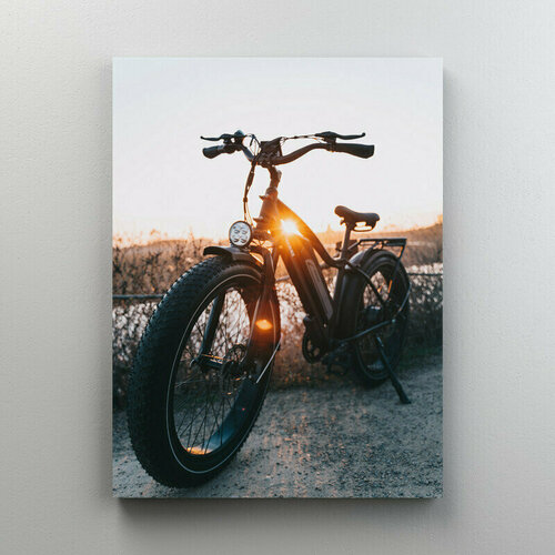 Интерьерная картина на холсте "Электрический велосипед", размер 45x60 см
