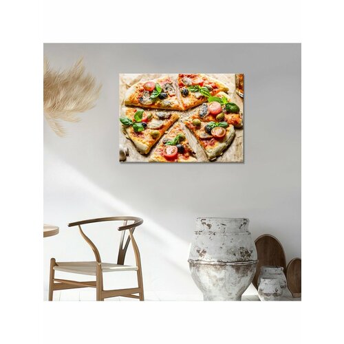 Картина на холсте с подрамником Вкусная пицца2 40х60
