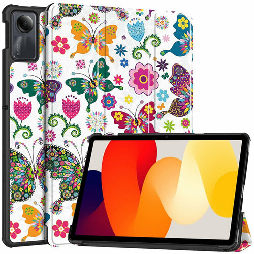 Чехол для планшета Redmi Pad SE (11 дюймов), с магнитом и красивым рисунком (Бабочки)