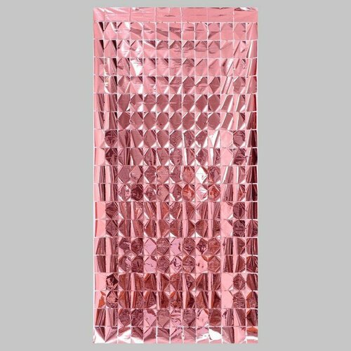 Праздничный занавес, 100 × 200 см, цвет розовое золото (комплект из 11 шт)