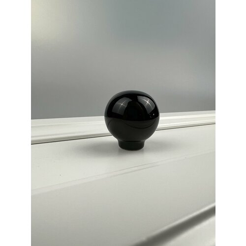 Ручка-кнопка мебельная BRANTE RK.1694.32. BK керамика шар чёрный, комплект 2 шт, ручка для шкафов, комодов, для кухонного гарнитура, для мебели