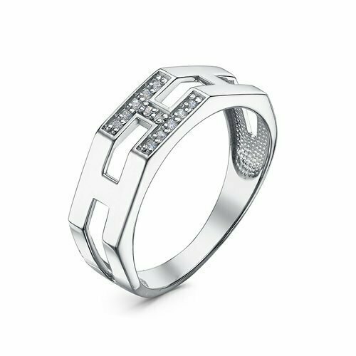 Кольцо Diamant online, серебро, 925 проба, фианит, размер 19.5, прозрачный