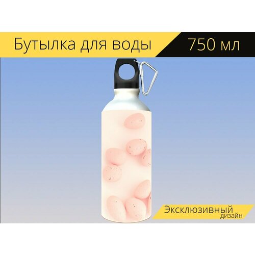 Бутылка фляга для воды "Пасхальный понедельник, яйцо, пасхальный" 750 мл. с карабином и принтом