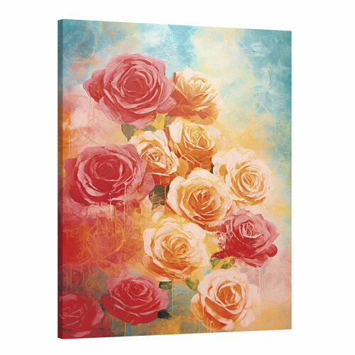 Интерьерная картина 50х70 "Розы в плену желаний"