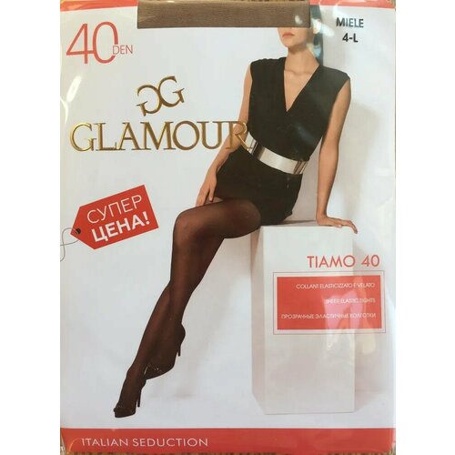 Колготки Glamour, 40 den, размер 3, бежевый