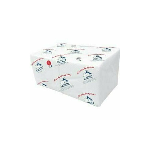 Салфетки бумажные Profi Pack 2-слойные 24х24 см белые 250 штук в упаковке, 617626