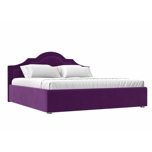 Интерьерная кровать Афина 160, Микровельвет фиолетовый