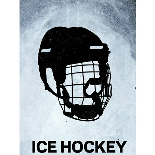 Плакат, постер на холсте Hockey Ice/Хоккей/спорт. Размер 30 х 42 см