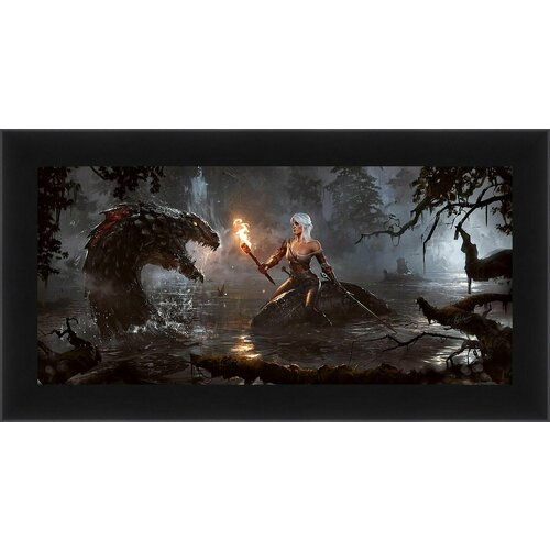 Плакат, постер на холсте The Witcher 3: Wild Hunt. Размер 30 х 42 см