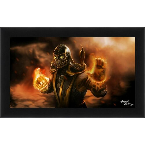 Плакат, постер на холсте Mortal Kombat. Размер 30 х 42 см