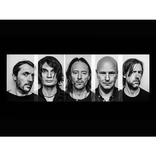 Плакат, постер на бумаге Radiohead/черно-белый. Размер 30 х 42 см