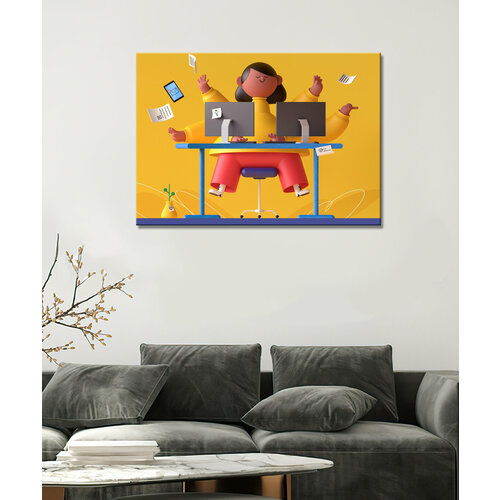 Картина/Картина на холсте для интерьера/Картина на стену/Картина для кухни/ - 3D иллюстрация (51) 30х40