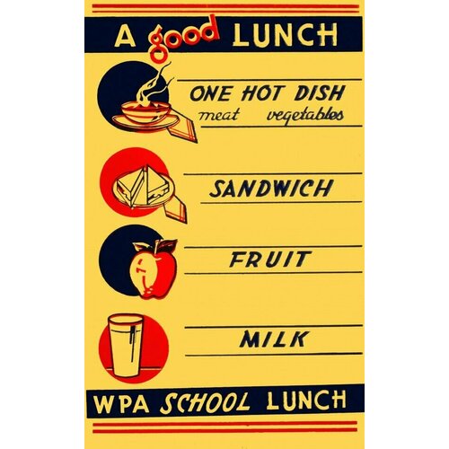 Плакат, постер на холсте A good lunch/Хороший обед. Размер 60 х 84 см